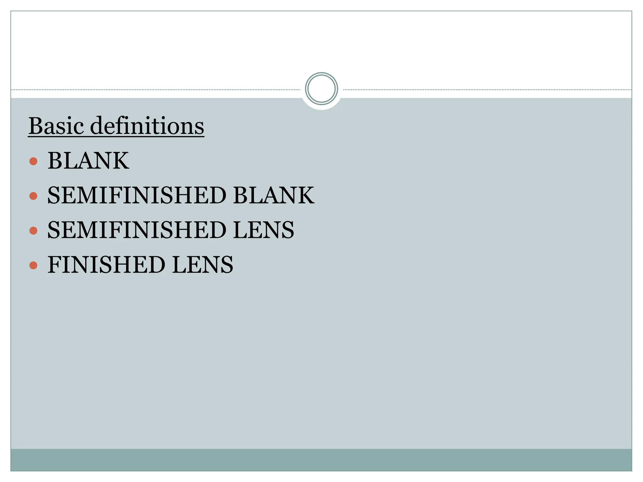 contact lens terminology some basic definitions | PPTX