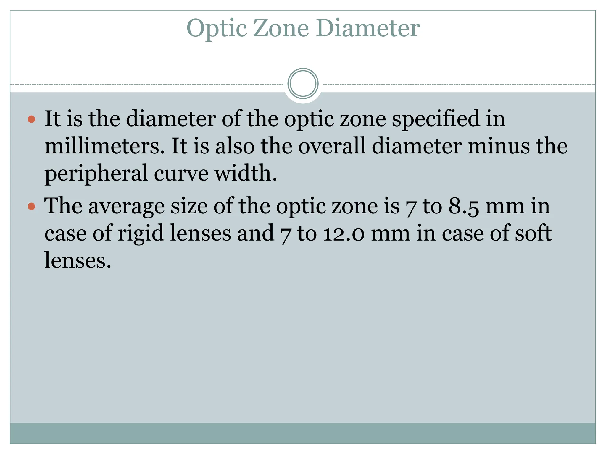 contact lens terminology some basic definitions | PPTX