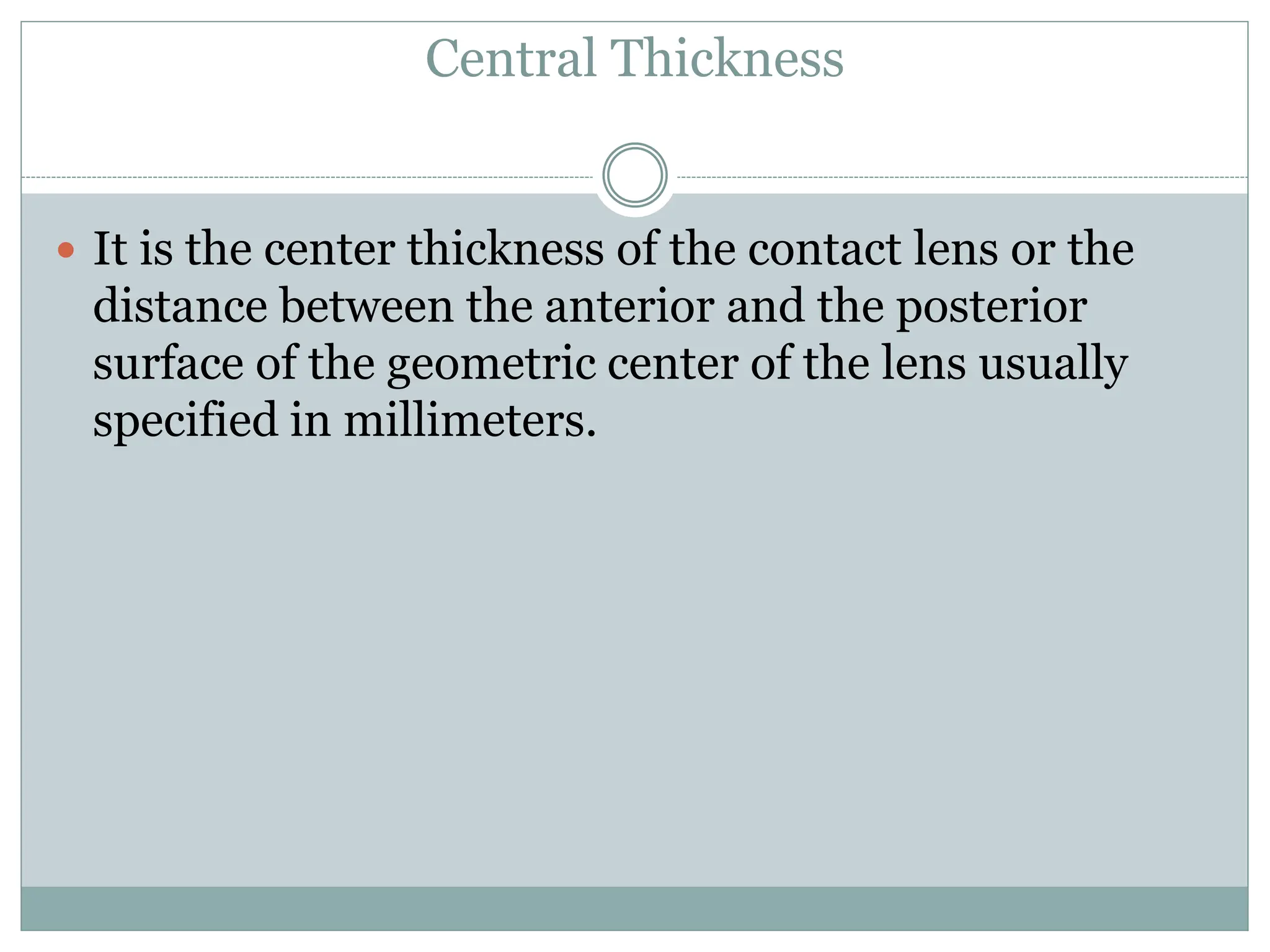 contact lens terminology some basic definitions | PPTX