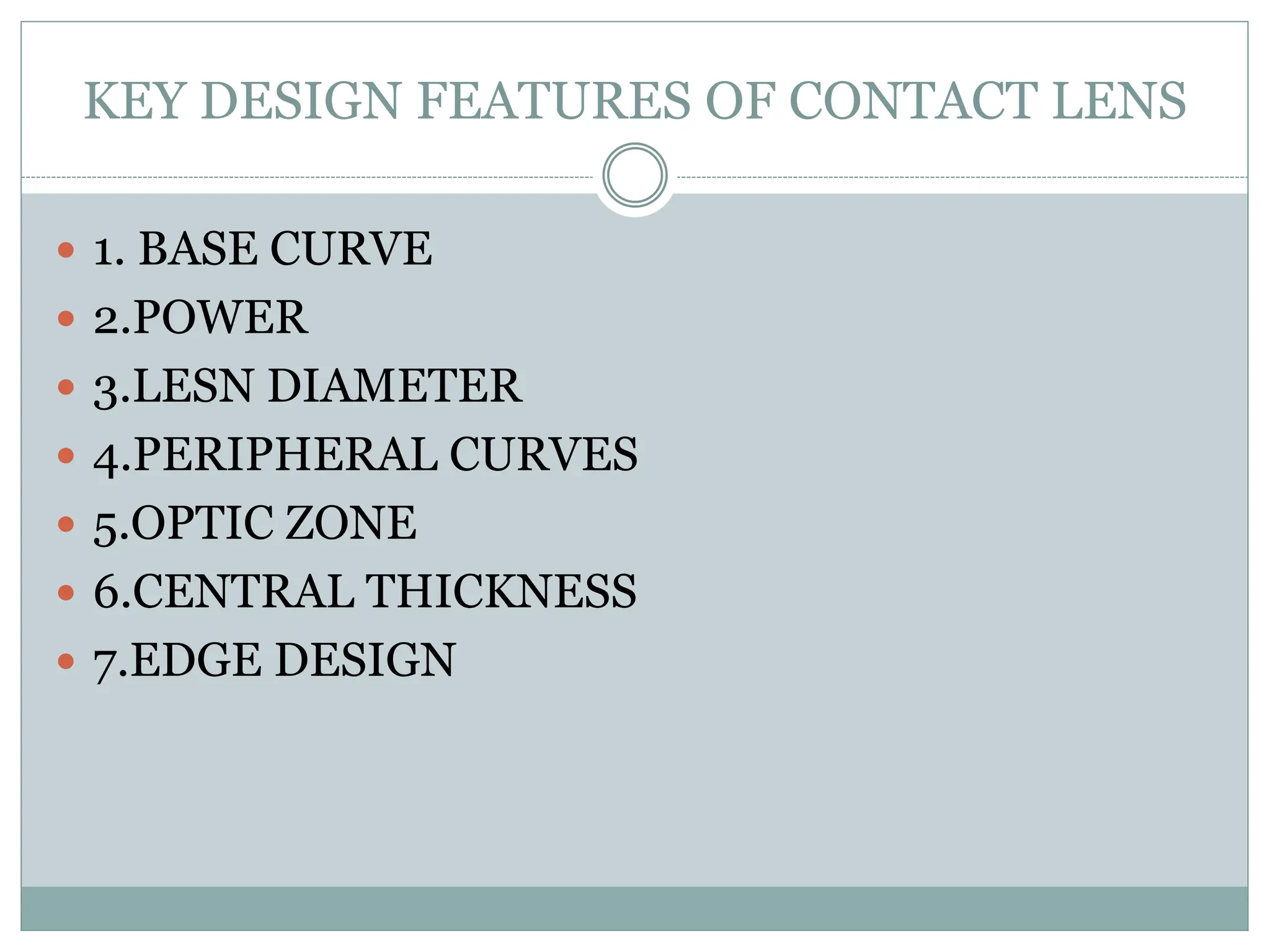 contact lens terminology some basic definitions | PPTX