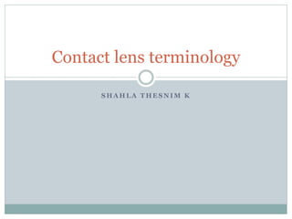 contact lens terminology some basic definitions | PPT