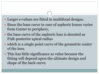 contact lens terminology some basic definitions | PPTX