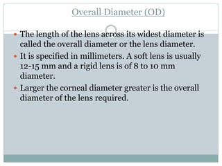 contact lens terminology some basic definitions | PPTX