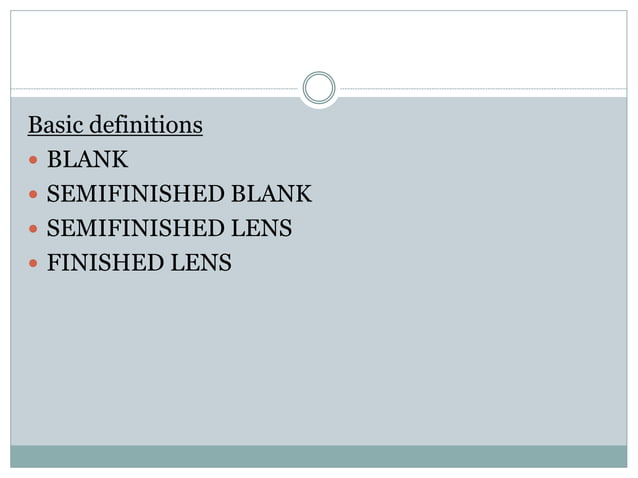 contact lens terminology some basic definitions | PPTX