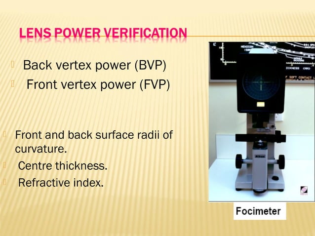 Contact lens verification(raju) | PPT