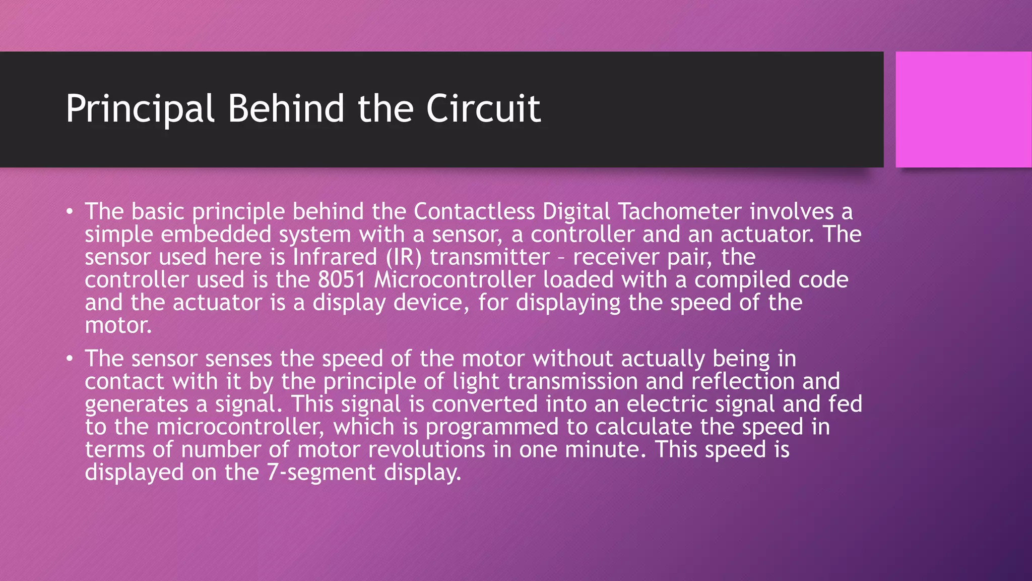 Contactless tachometer using 8051 microcontroller2 | PPTX | Consumer Electronics | Technology ...