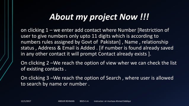 Contact management system , phone book management system | PPTX | Operating Systems | Computer ...