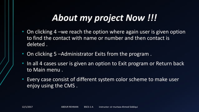 Contact management system , phone book management system | PPTX | Operating Systems | Computer ...
