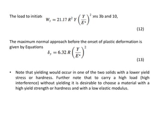 Contact mechanics unit3 | PPTX