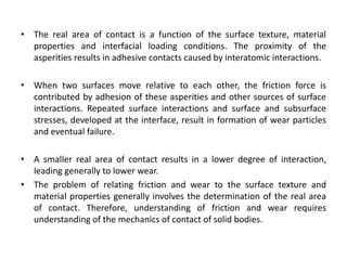 Contact mechanics unit3 | PPTX