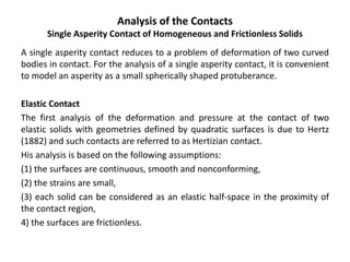 Contact mechanics unit3 | PPTX