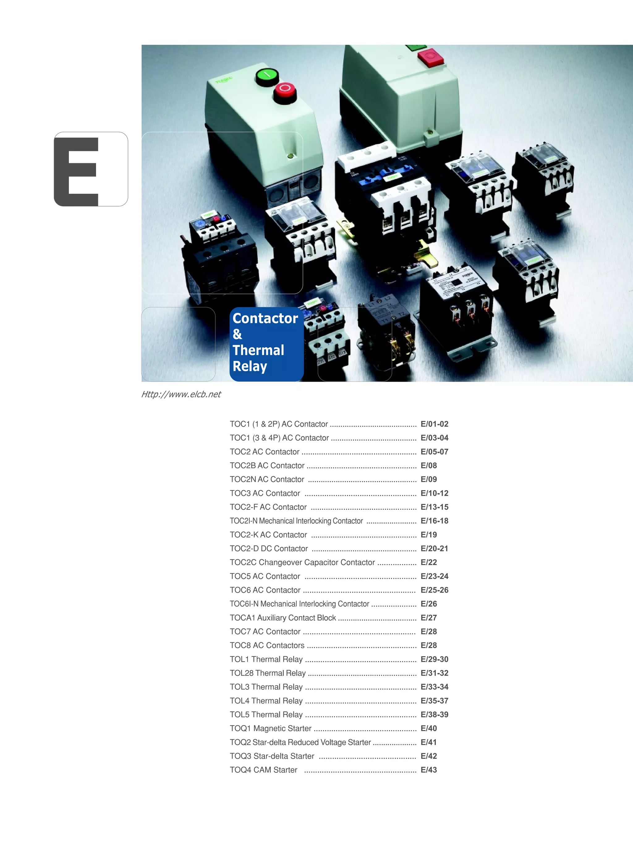 Contactor thermal relay catalogue | PDF