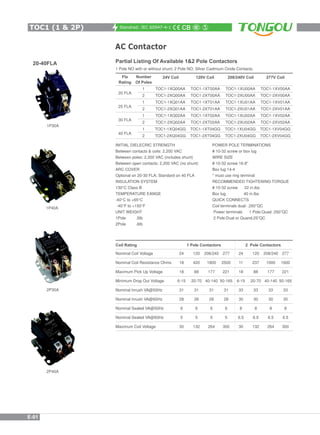 Contactor thermal relay catalogue | PDF