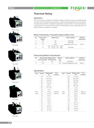Contactor thermal relay catalogue | PDF