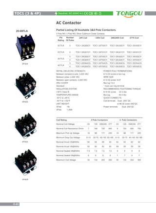 Contactor thermal relay catalogue | PDF