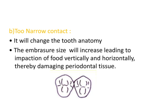Contacts and Contours | PPTX | Dental Health | Diseases and Conditions