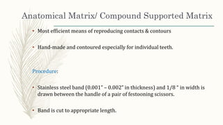 Contacts and Contours in Conservative Dentistry | PPTX