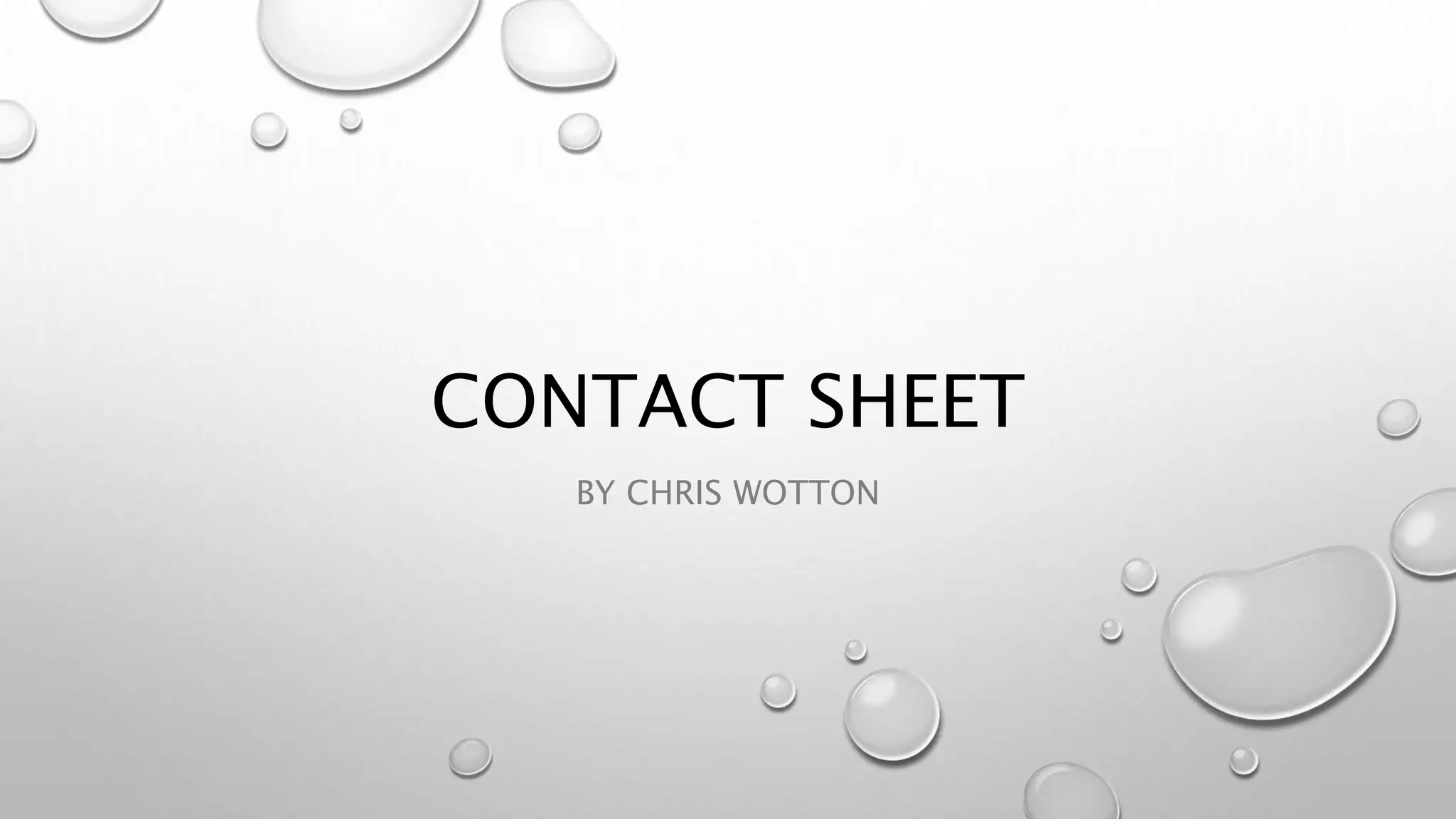Contact sheet for magazine cover | PPTX