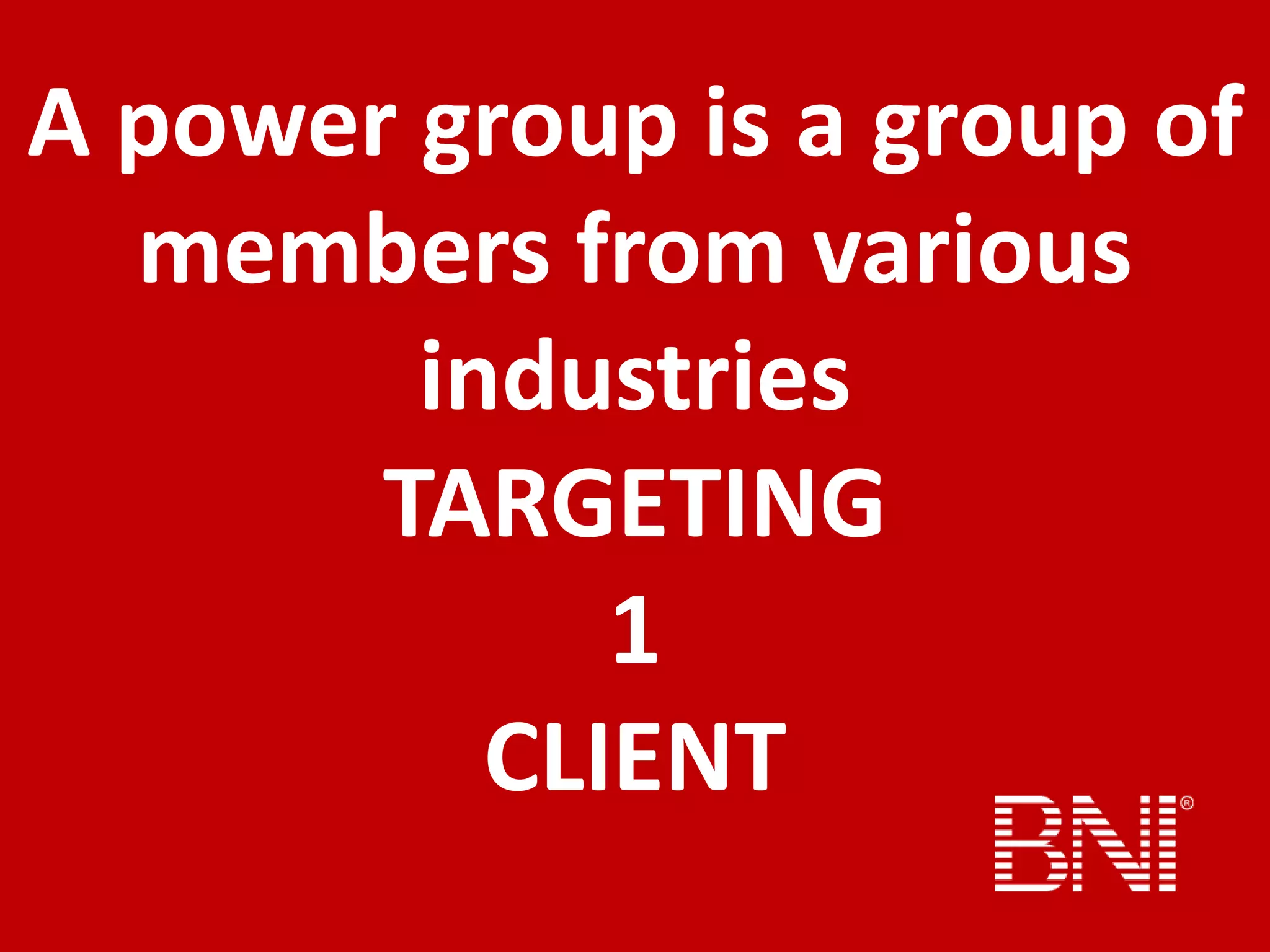 BNI Contact Spheres for the HUB Chapter | PPTX