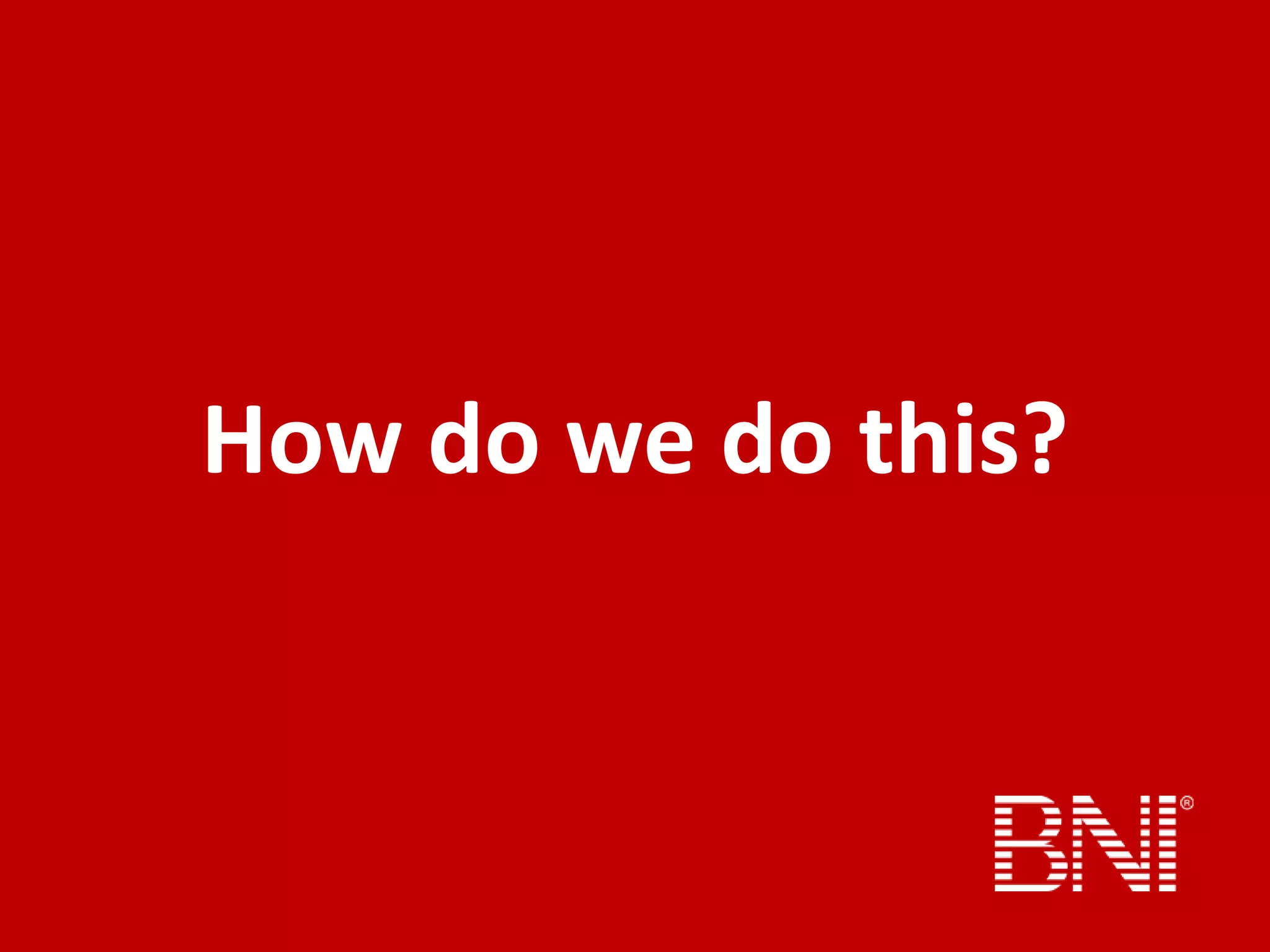 BNI Contact Spheres for the HUB Chapter | PPTX