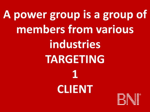 BNI Contact Spheres for the HUB Chapter | PPTX