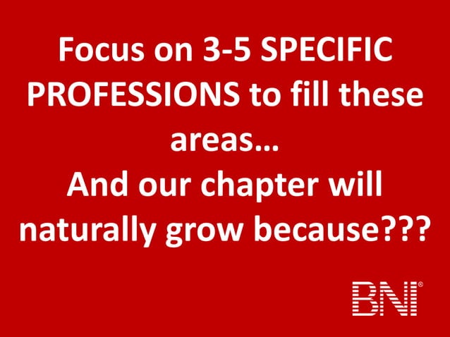 BNI Contact Spheres for the HUB Chapter | PPTX