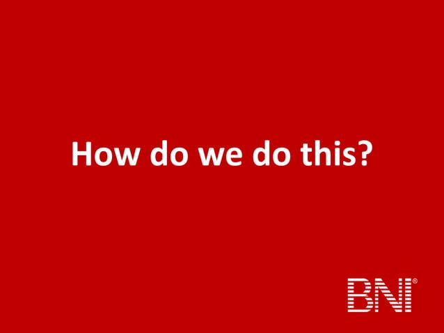 BNI Contact Spheres for the HUB Chapter | PPTX