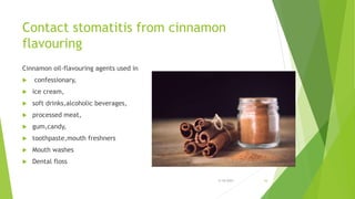 Contact stomatitis and dermatitis | PPTX