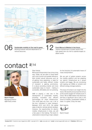 ABB Contact: Sustainable mobility (India) 2 I14 | PDF