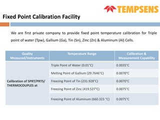 Contact temperature sensor calibration | PPTX