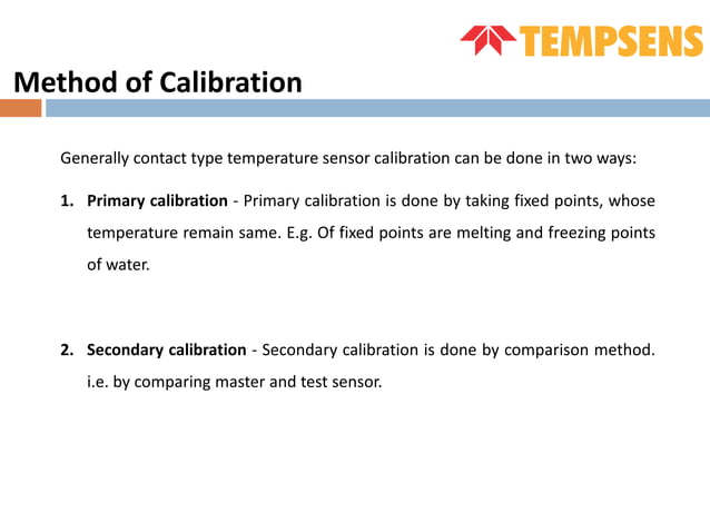 Contact temperature sensor calibration | PPTX