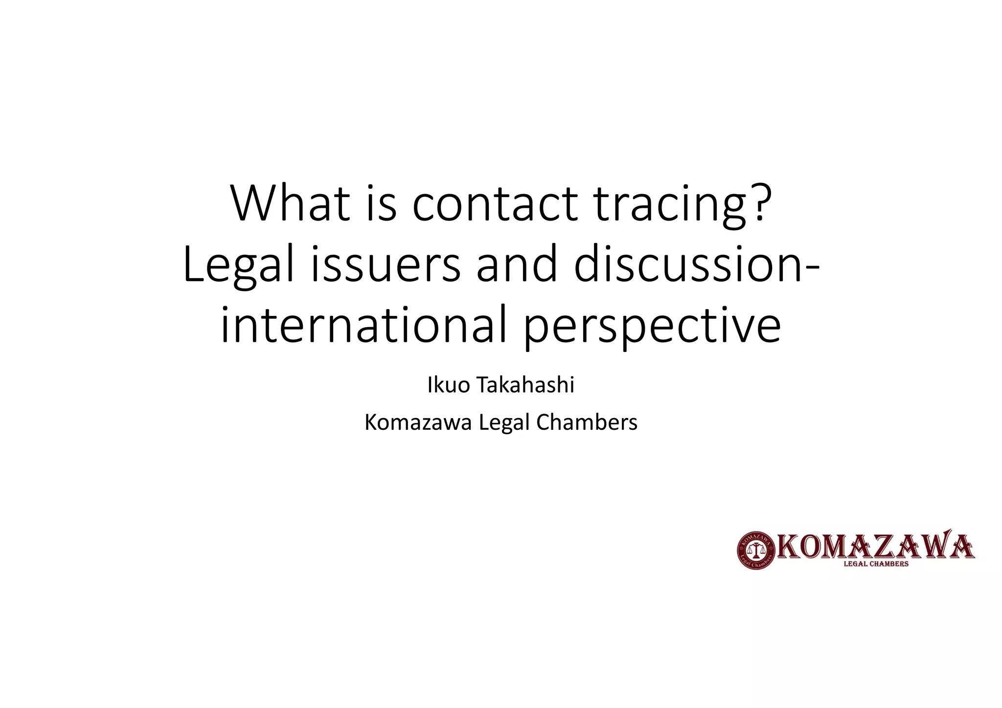 What is contact tracing？ | PDF