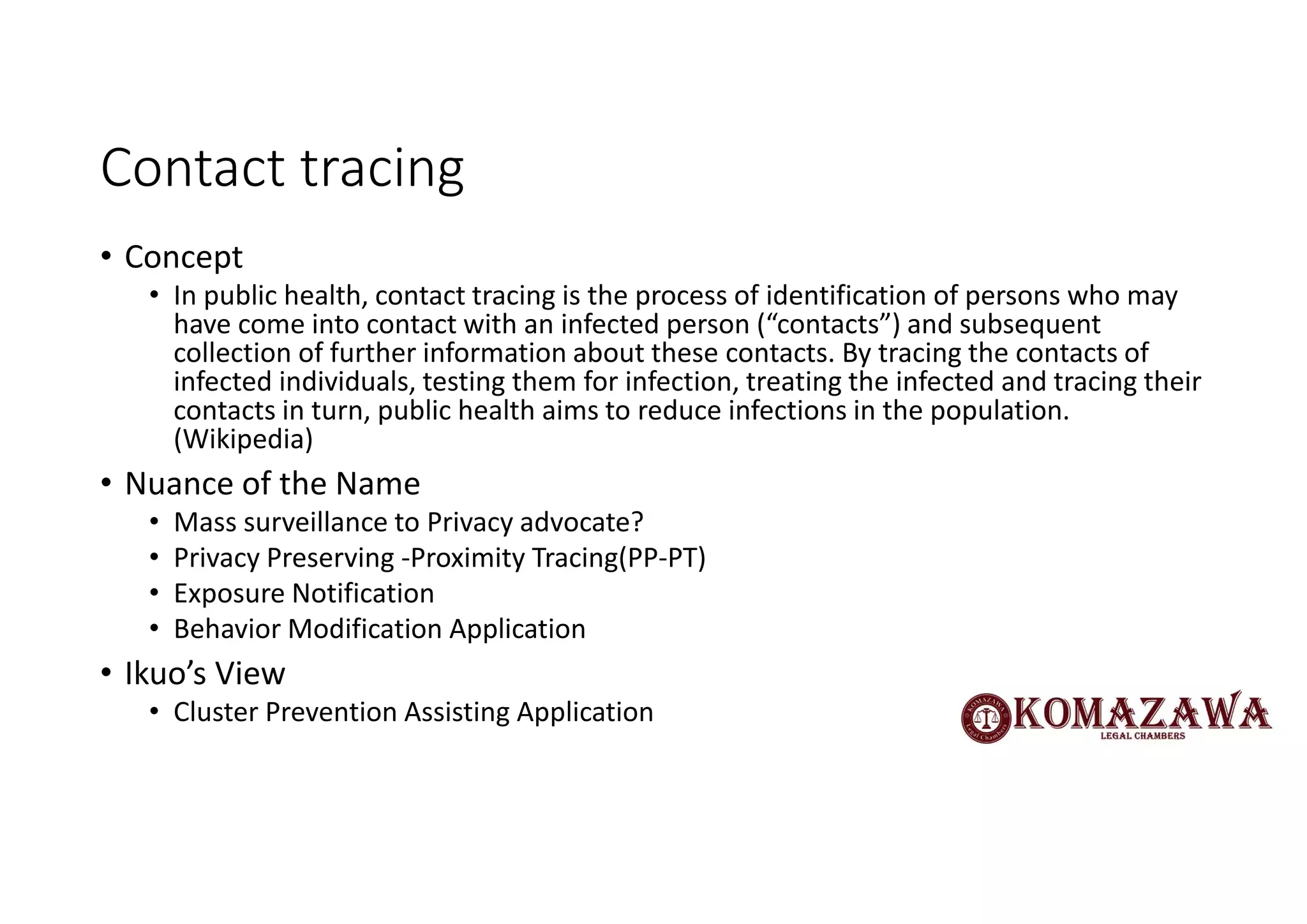 What is contact tracing？ | PDF