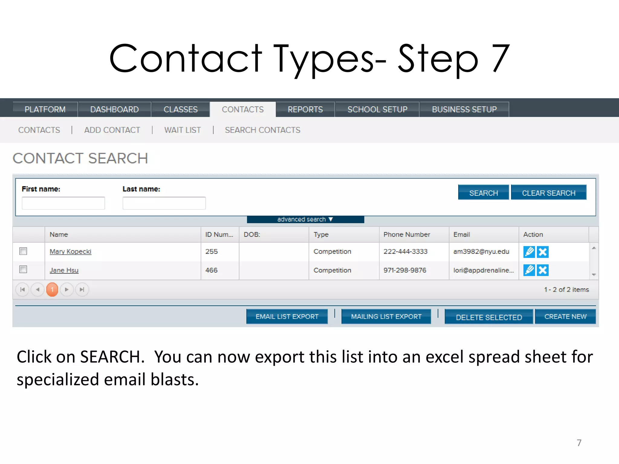 Contact types | PPTX