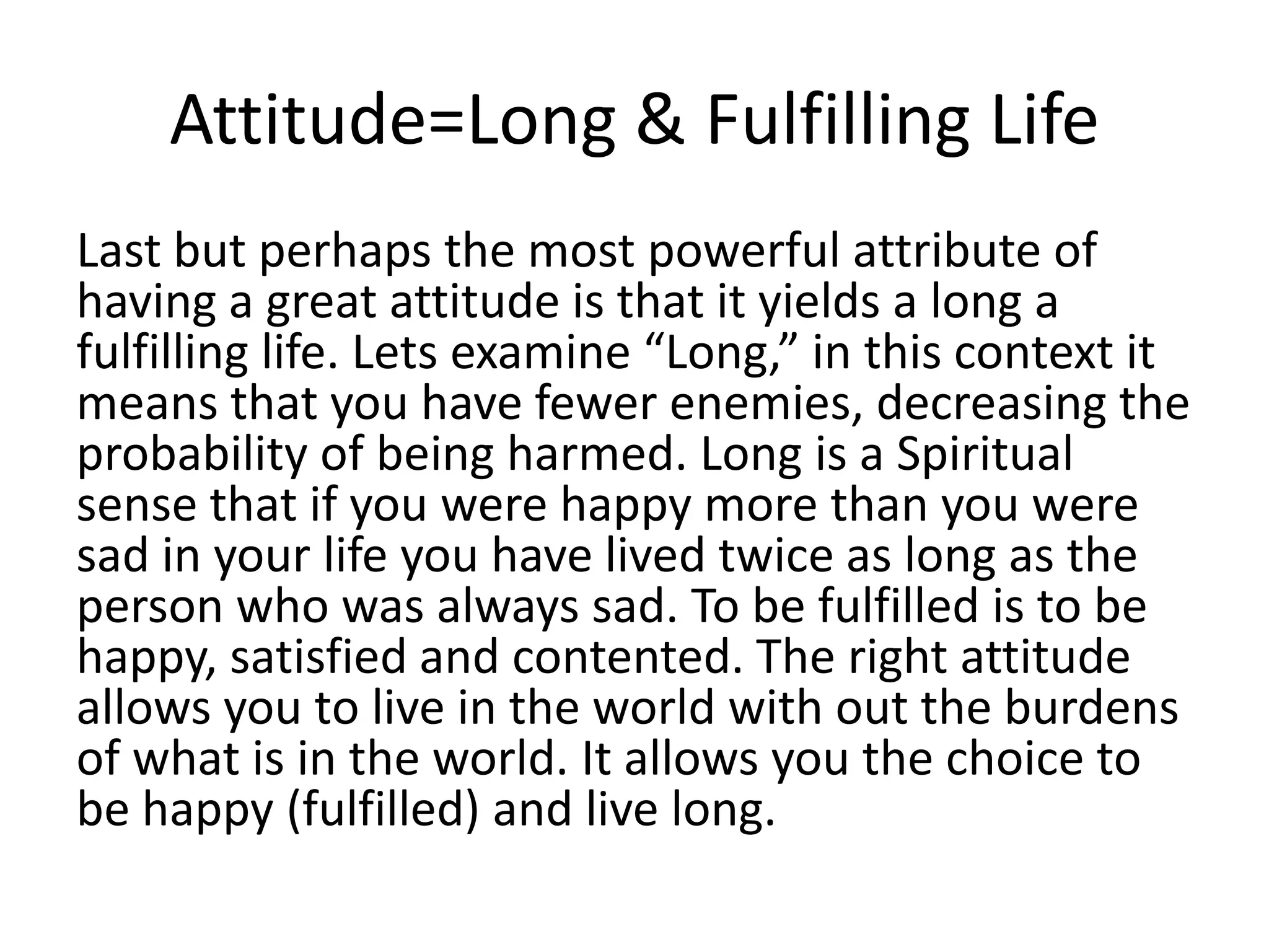 Contagious attitude | PPTX