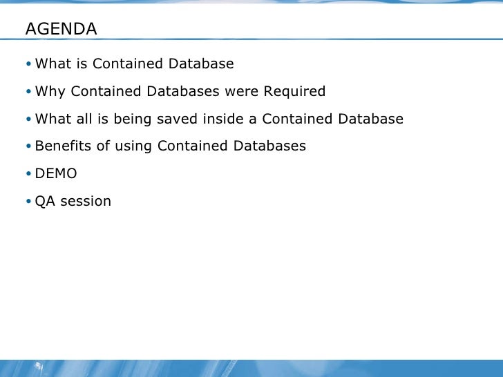 Sql Server Contained Database