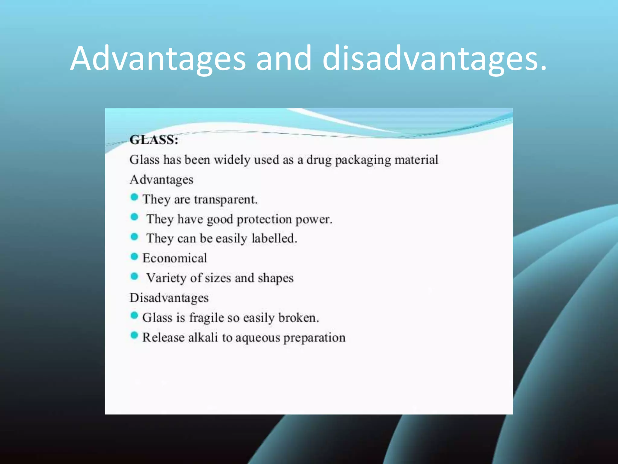 Container closure system and issues facing modern drug packaging | PPTX