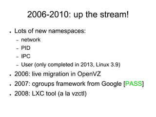 Brief history of Linux containers | PPTX | Operating Systems | Computer ...