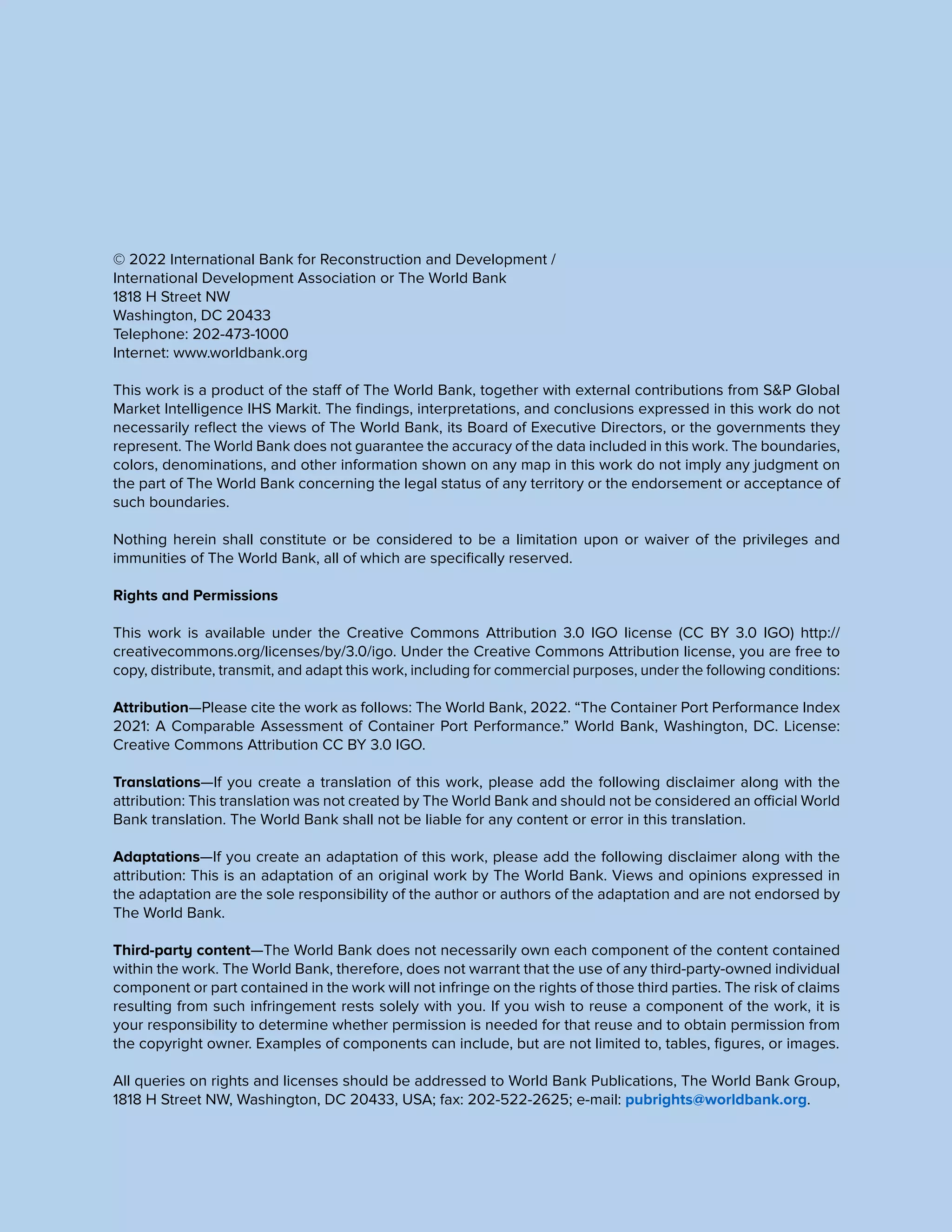 EED - Container Port Performance Index 2021 | PDF