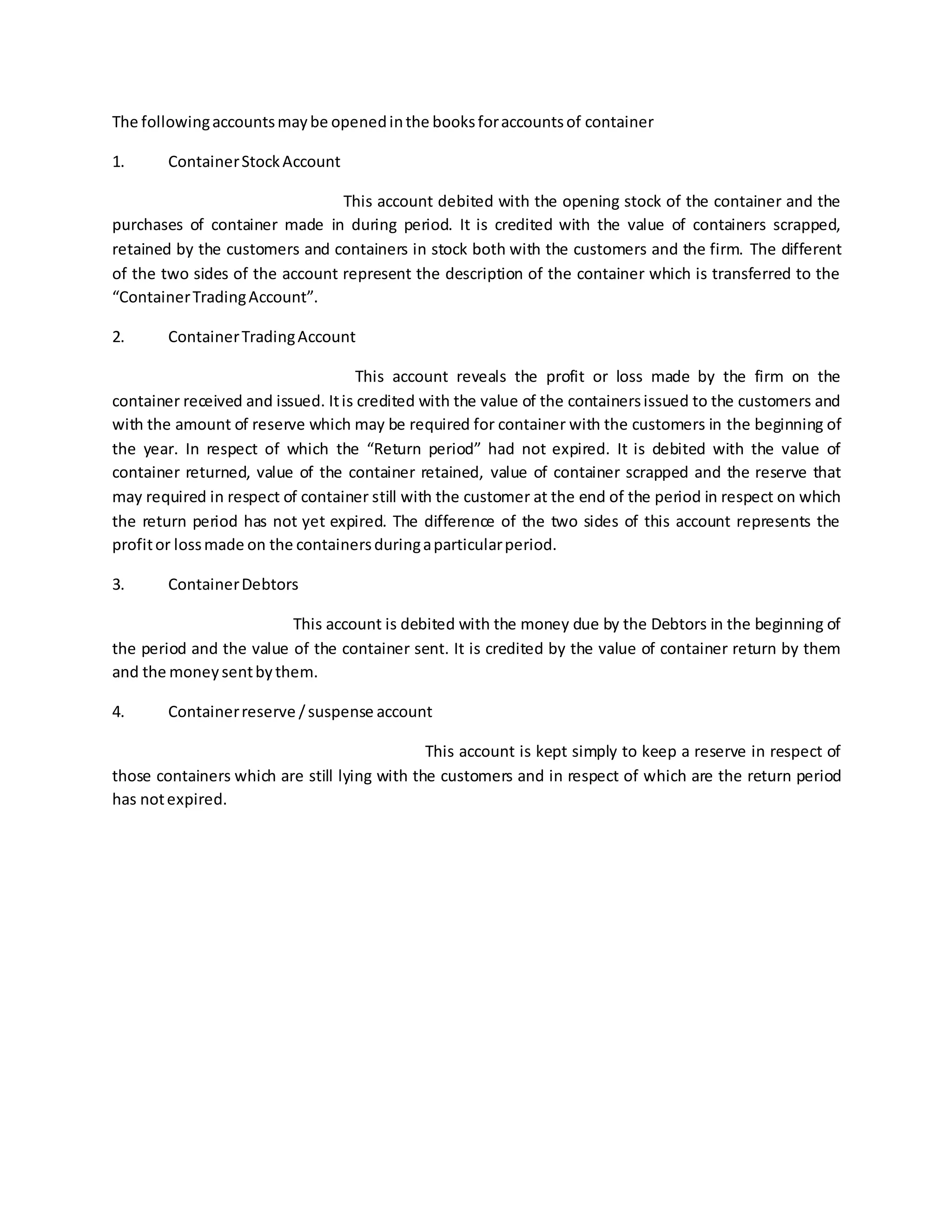 Container accounts | DOCX