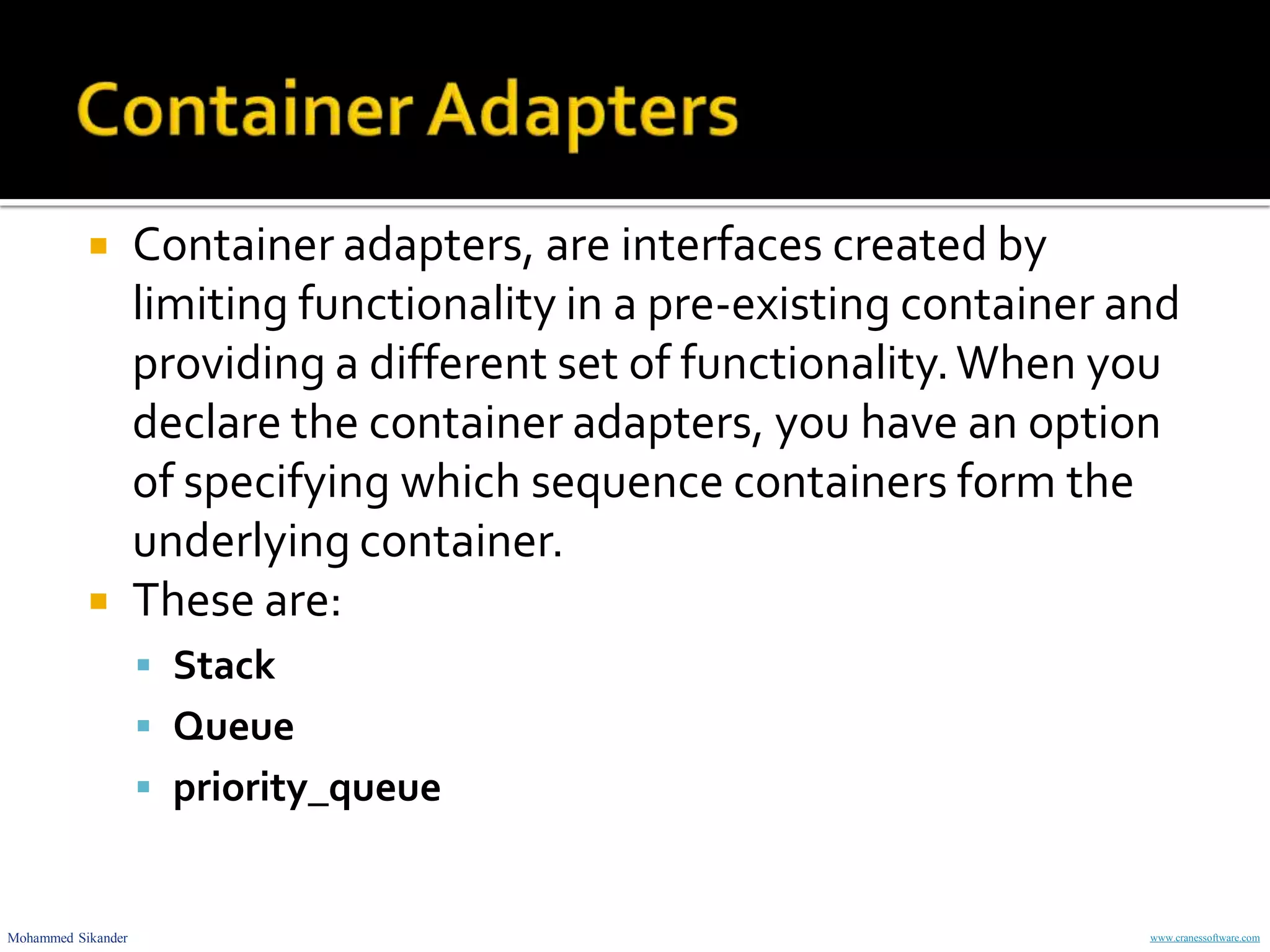 Container adapters | PDF