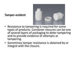 containerandclosureforpharmaceutical.pptx | Chemistry | Science