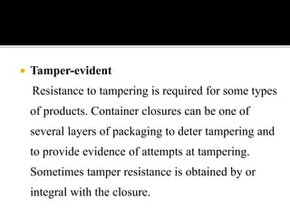 Container and closure (pmt) | PPTX