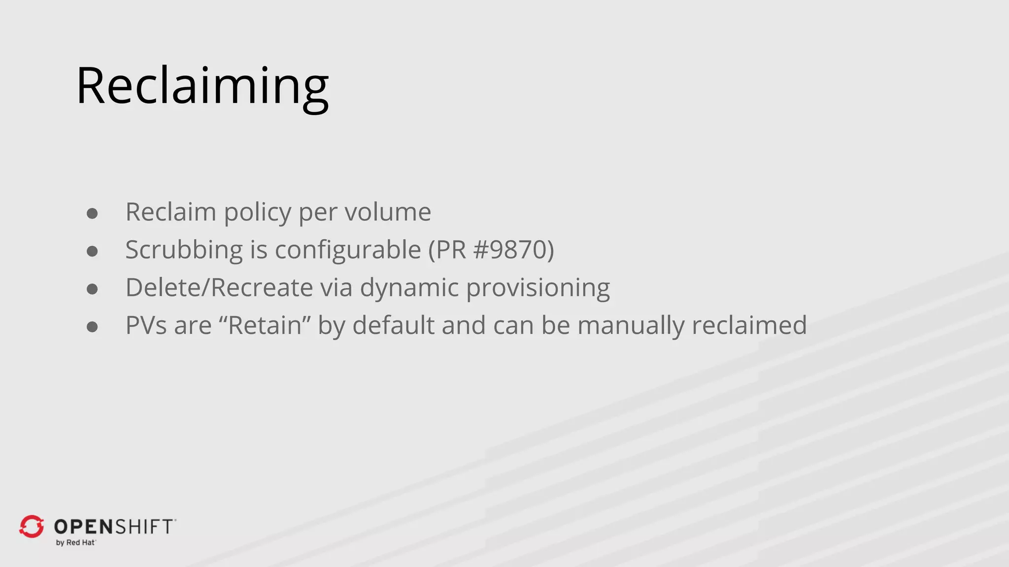 Persistent Storage with Containers with Kubernetes & OpenShift | PDF