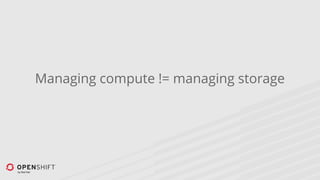 Persistent Storage with Containers with Kubernetes & OpenShift | PDF