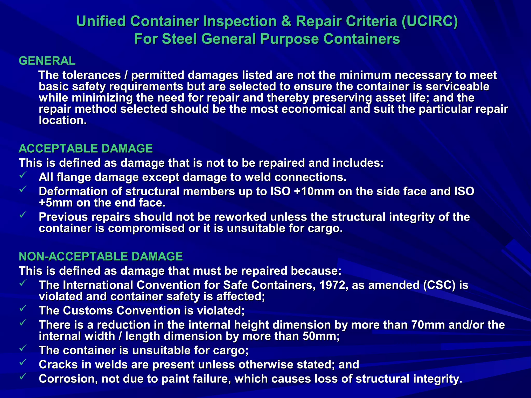 Container damages | PPT