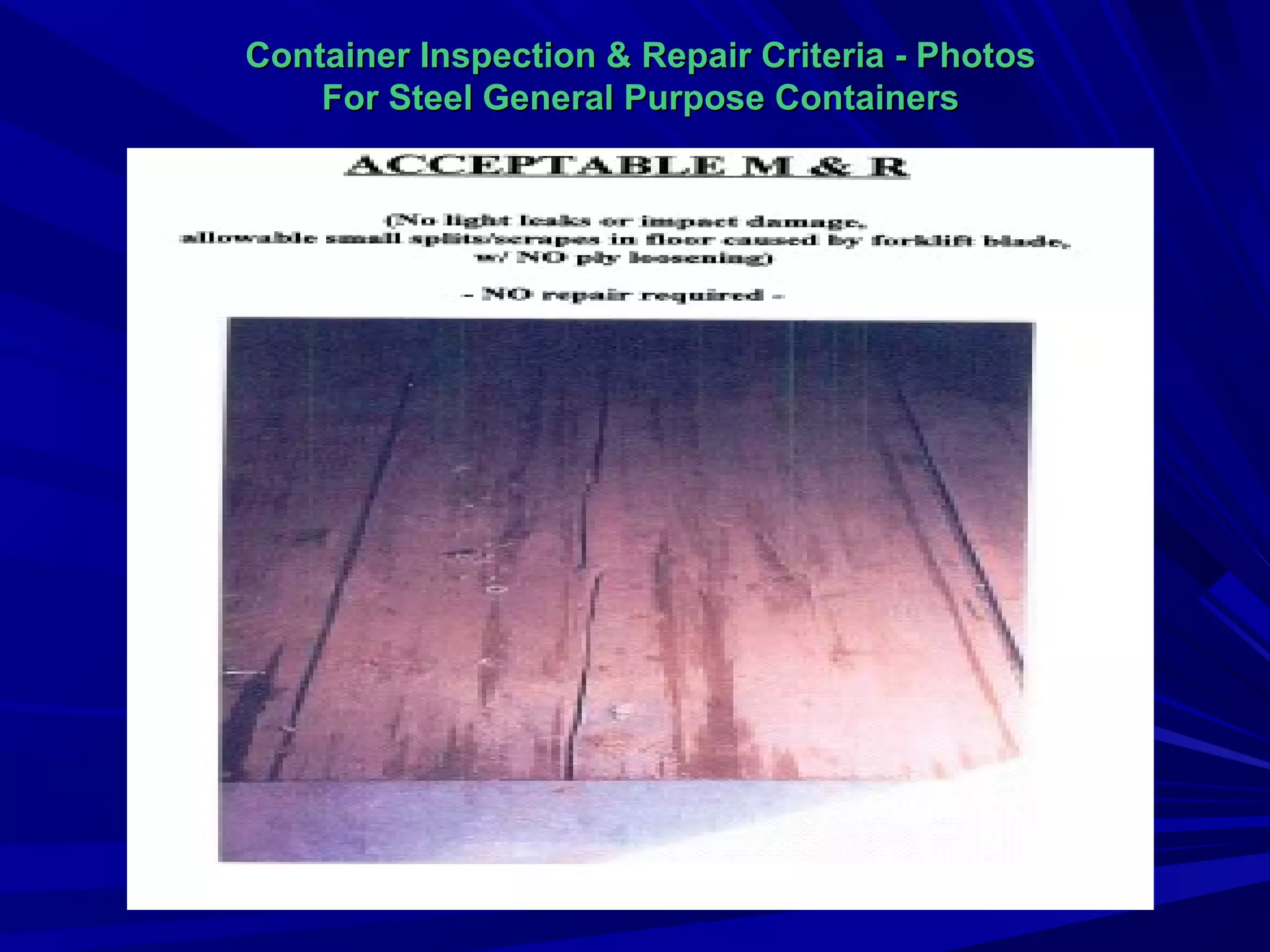 Container damages | PPT