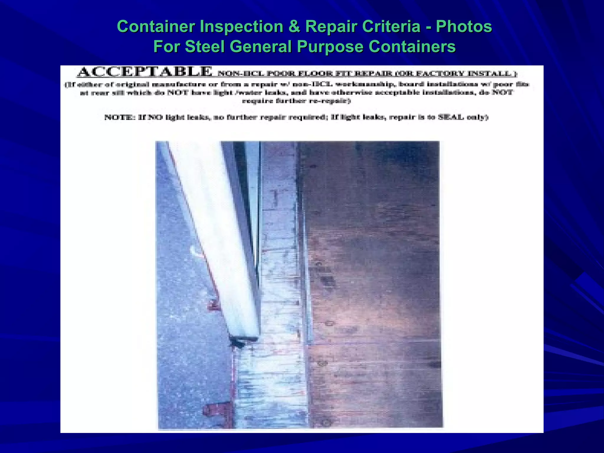 Container damages | PPT