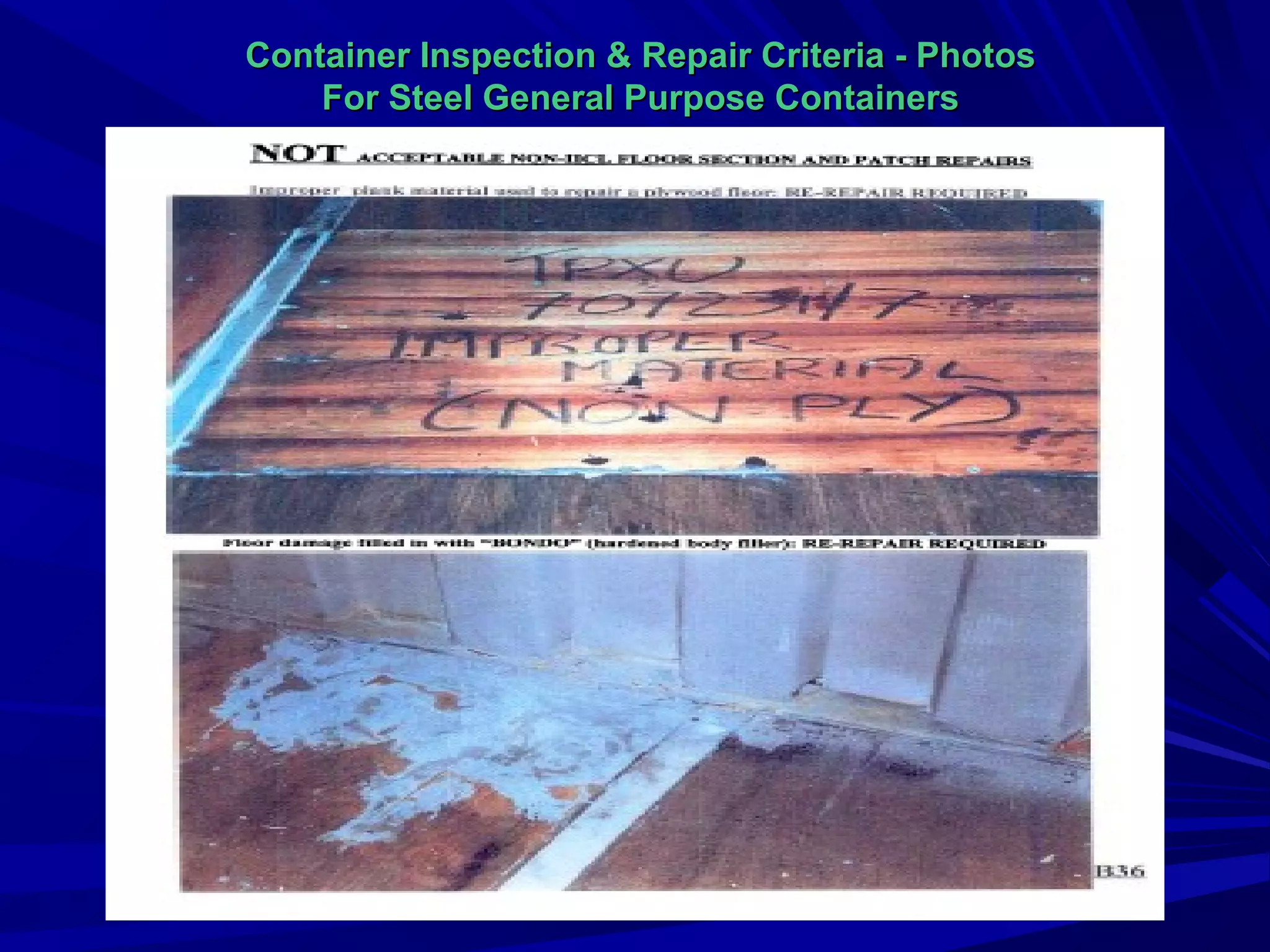 Container damages | PPT