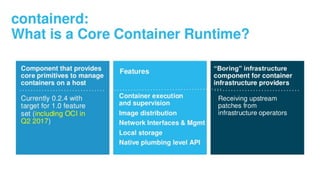 containerd and what it means for the container ecosystem | PPT